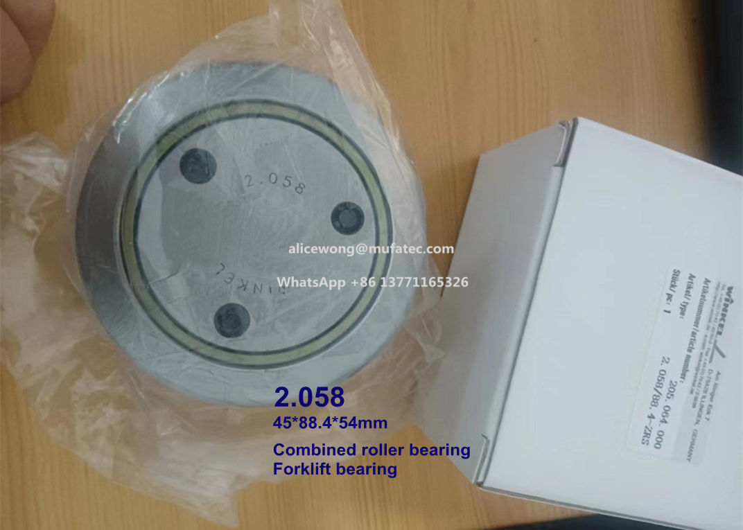 2.058 combined roller bearing radial bearing forklift bearings 45*88.4*54mm